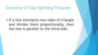 6 lesson 4 proportionality in triangles | PPTX