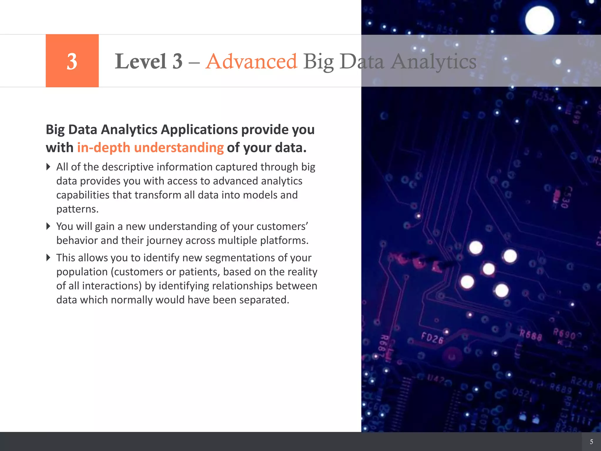 6 levels of big data analytics applications | PPT
