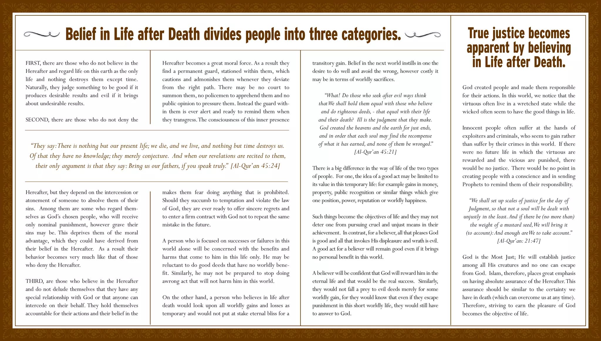 Life after Death in Islam pamphlet | PDF