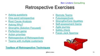 Бен Ліндерс "Driving Improvements with Agile Retrospectives" | PPT