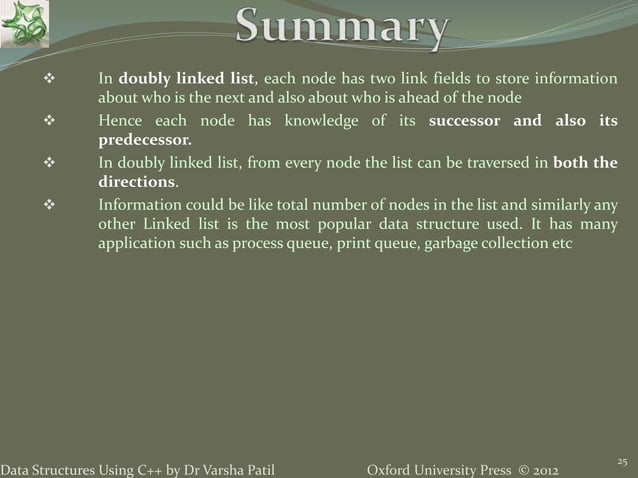 6. Linked list - Data Structures using C++ by Varsha Patil | PPT
