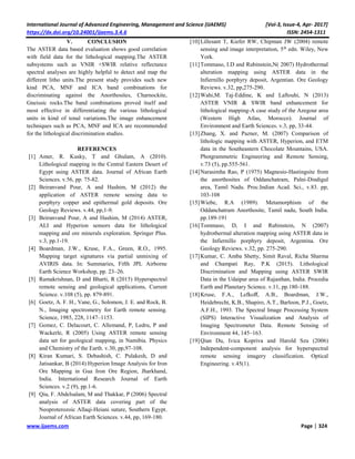 lithological discrimination of anorthosite using aster data in oddanchatram area | PDF