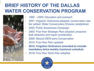 Dallas Water Utilities and One Water: A Water Efficient Future | PPTX