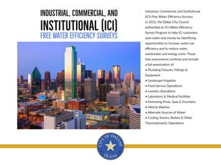 Dallas Water Utilities and One Water: A Water Efficient Future | PPTX