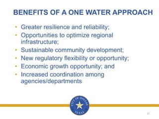 Dallas Water Utilities and One Water: A Water Efficient Future | PPTX
