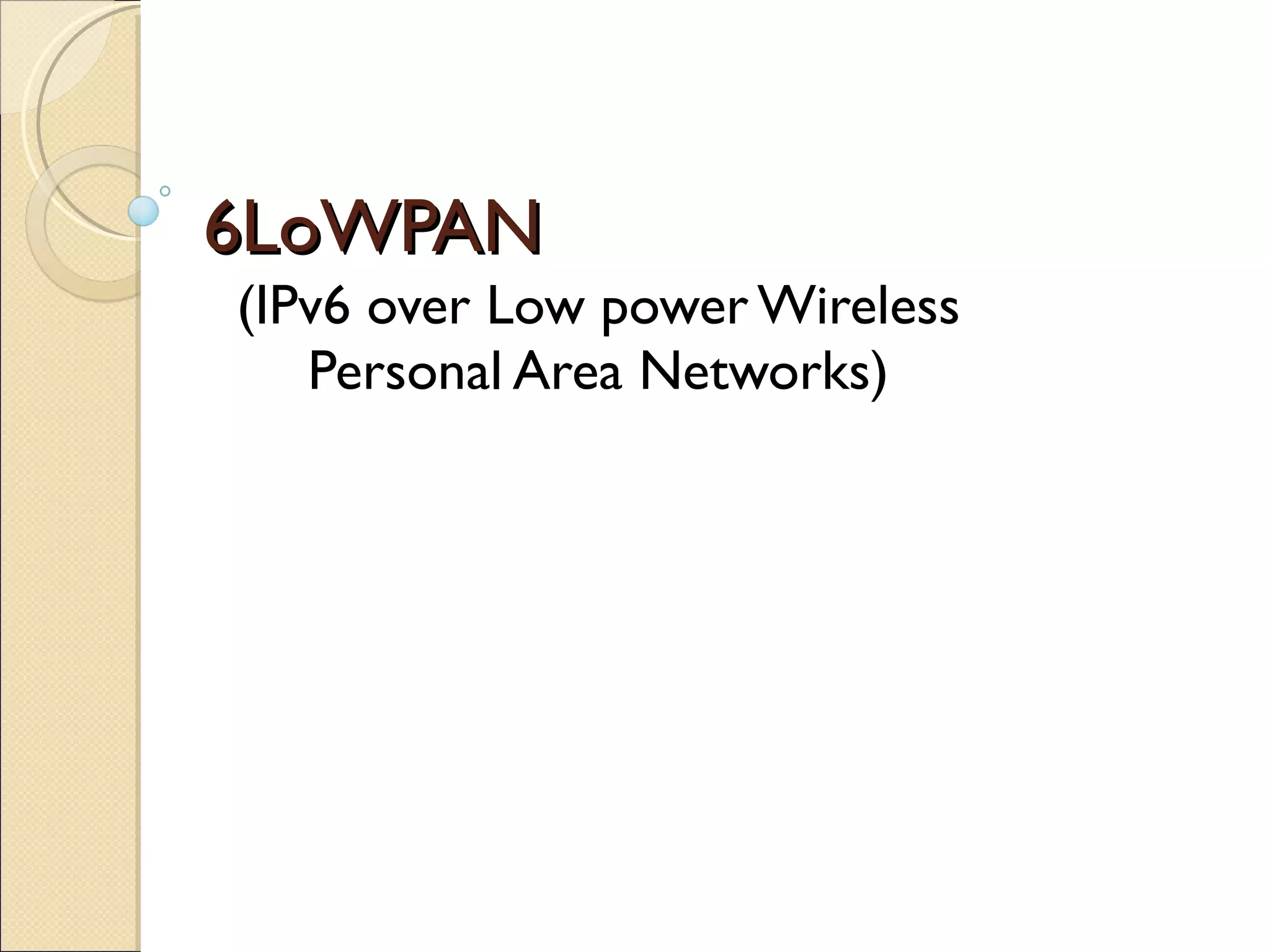 6lowpan | PPT