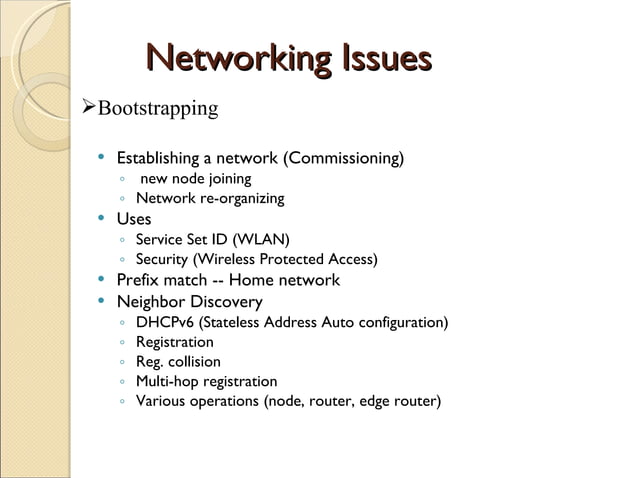 6lowpan | PPT | Computer Networking | Computing