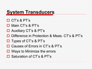 Lecture ppt on Power System Protection.pptx