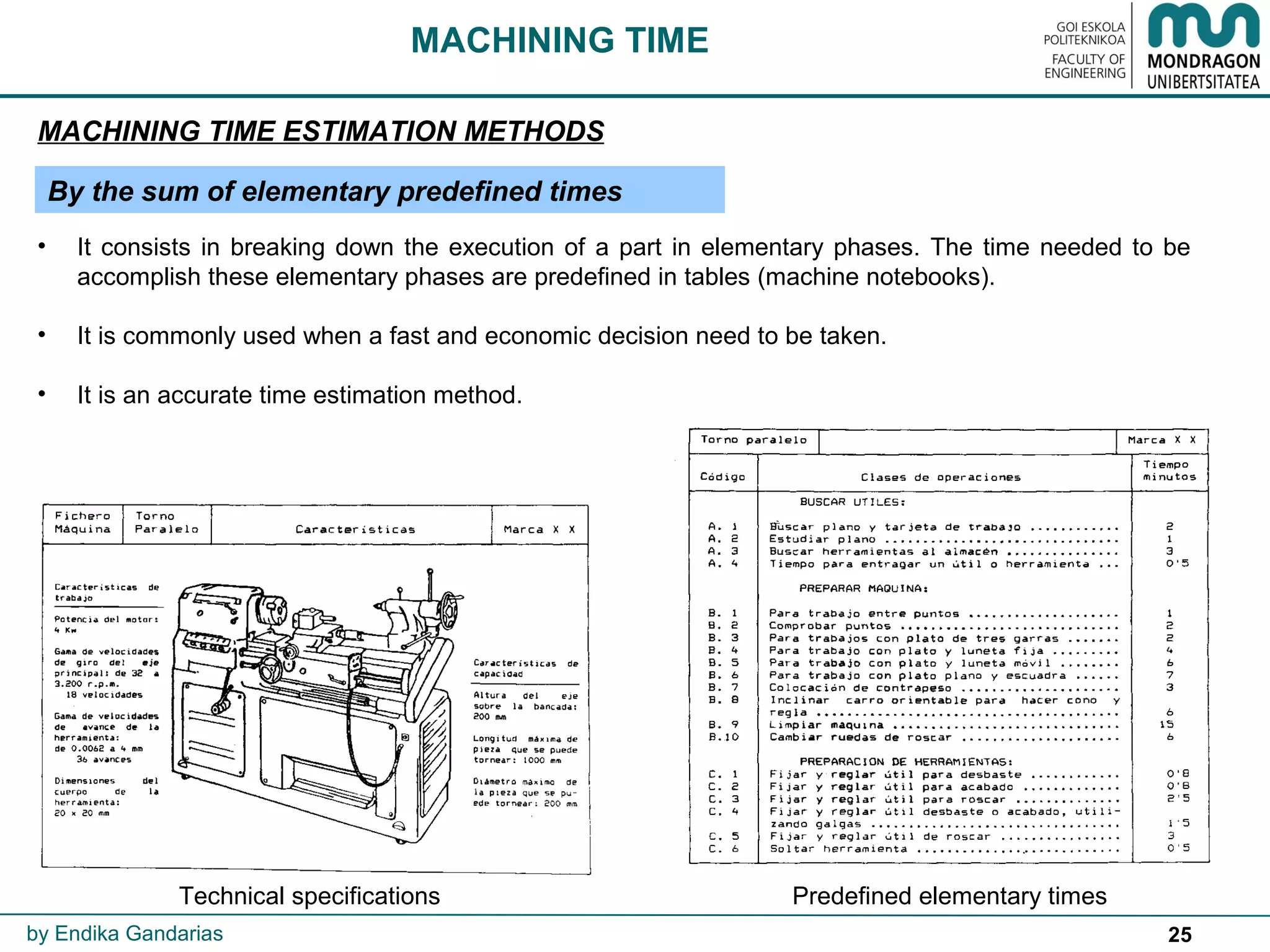 Machining time and costs | PPT