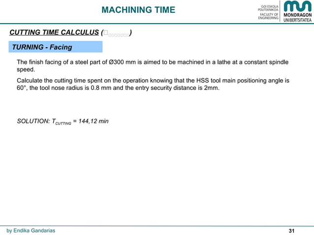 Machining time and costs | PPT