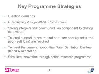 Participatory performance monitoring of WASH services at scale in BRAC ...