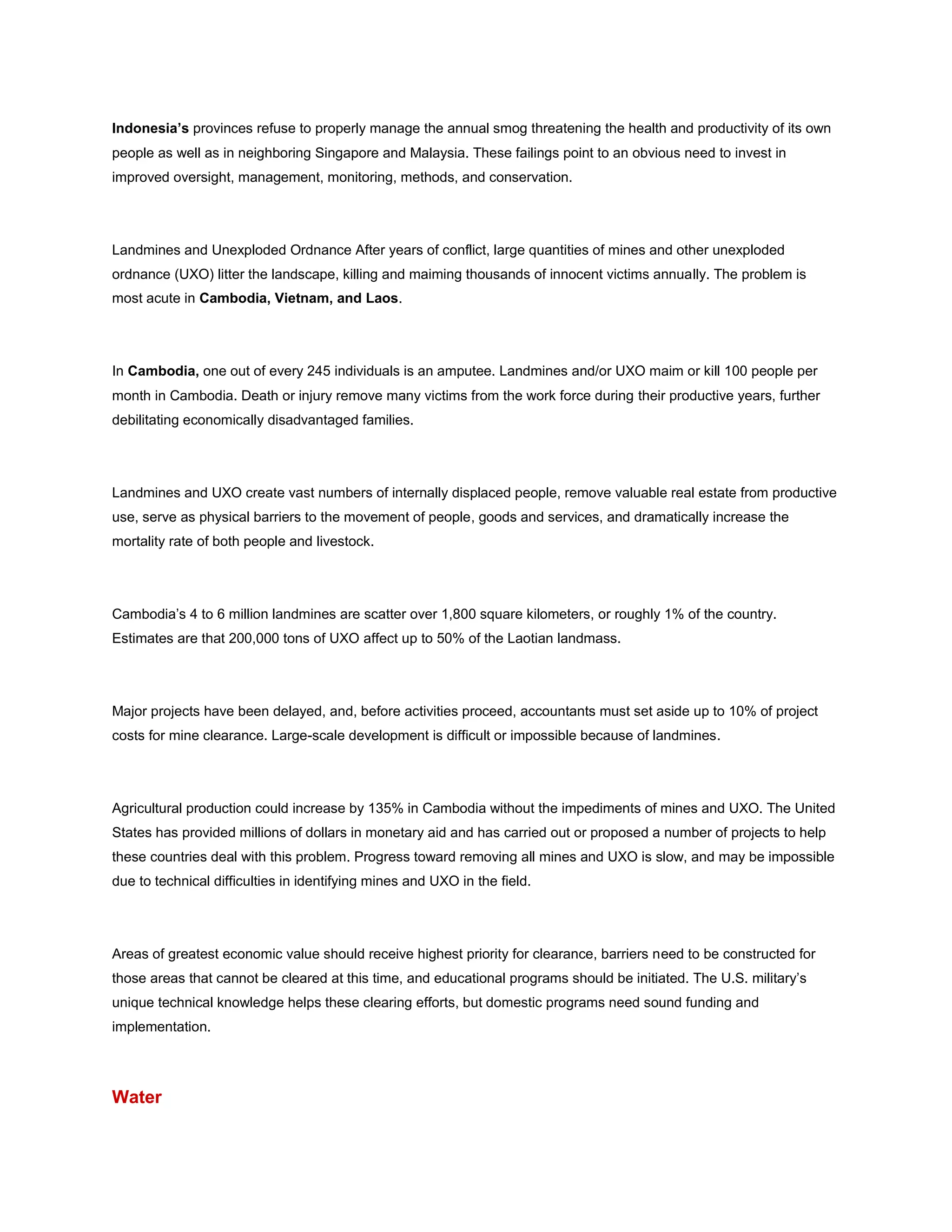 6 major environmental problems of asia | PDF