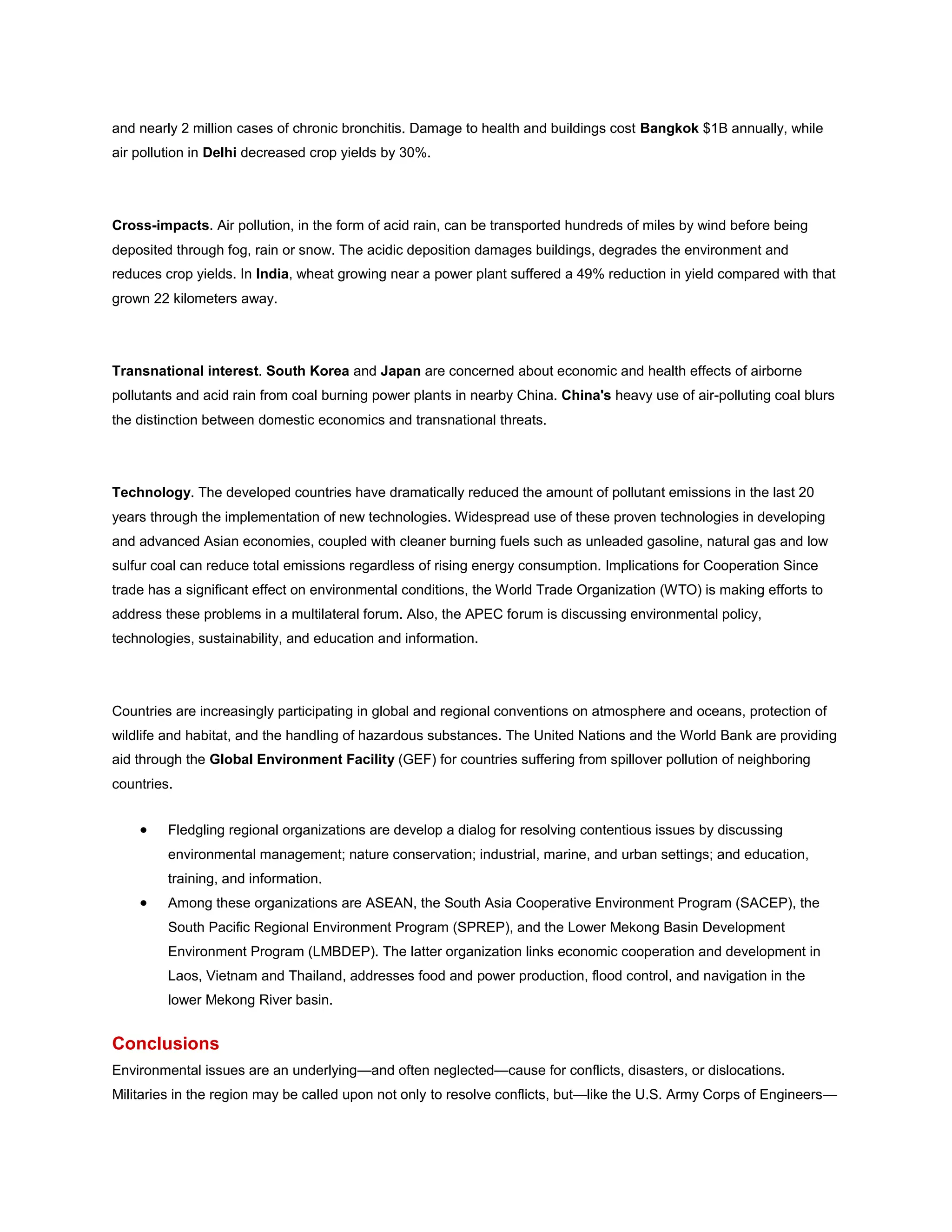 6 major environmental problems of asia | PDF