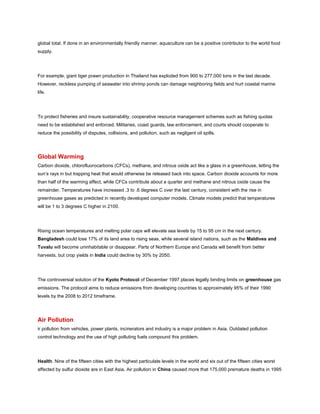 6 major environmental problems of asia | DOCX