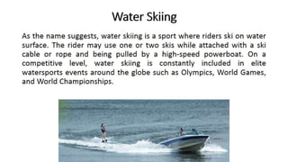 6 Major Types of Individual Water Sports Played | PPT