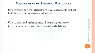 Management of Resources in Educational Leadership and Management | PDF