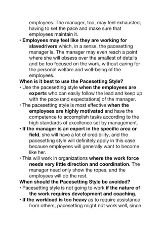 6 management styles and when best to use them | PDF