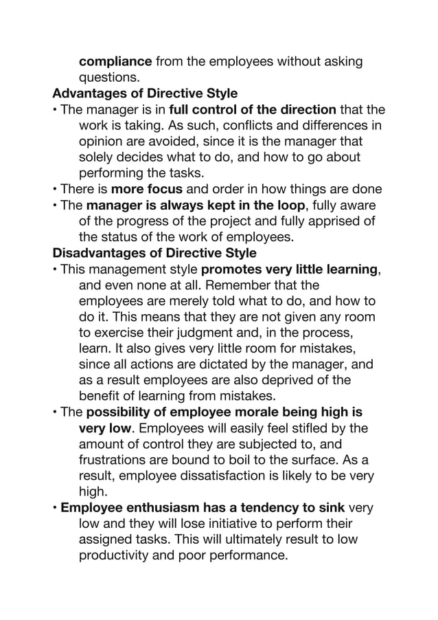 6 management styles and when best to use them | PDF