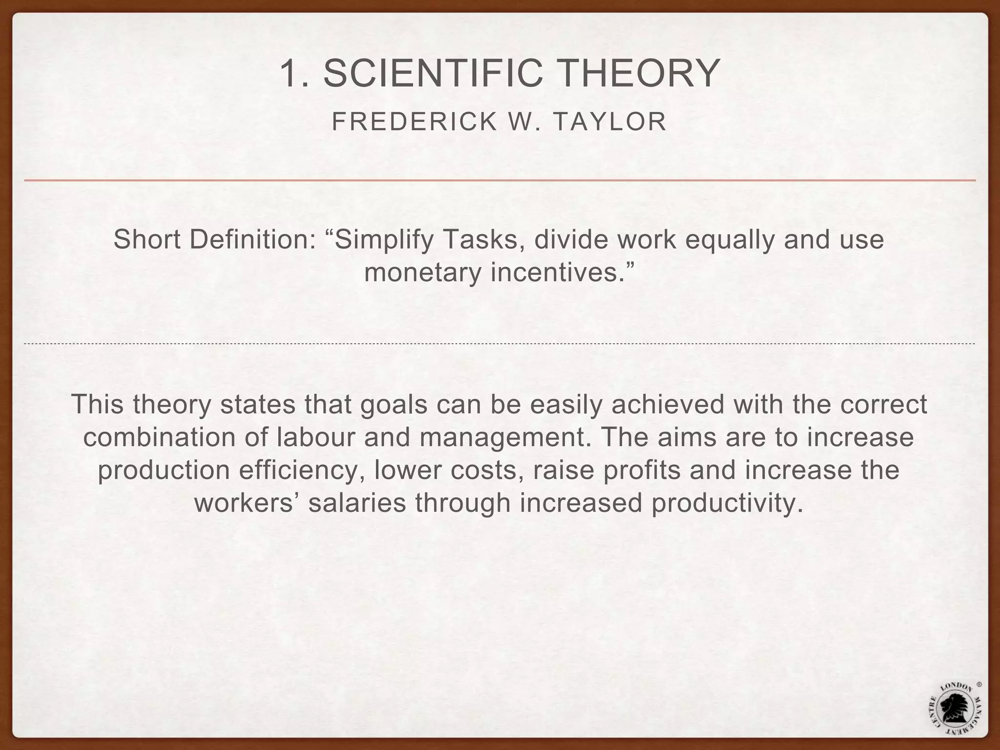 Explaining the 6 Management Theories | PPTX