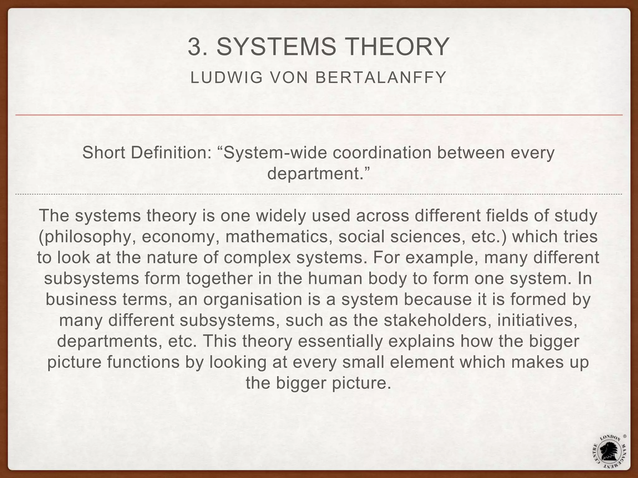 Explaining the 6 Management Theories | PPTX