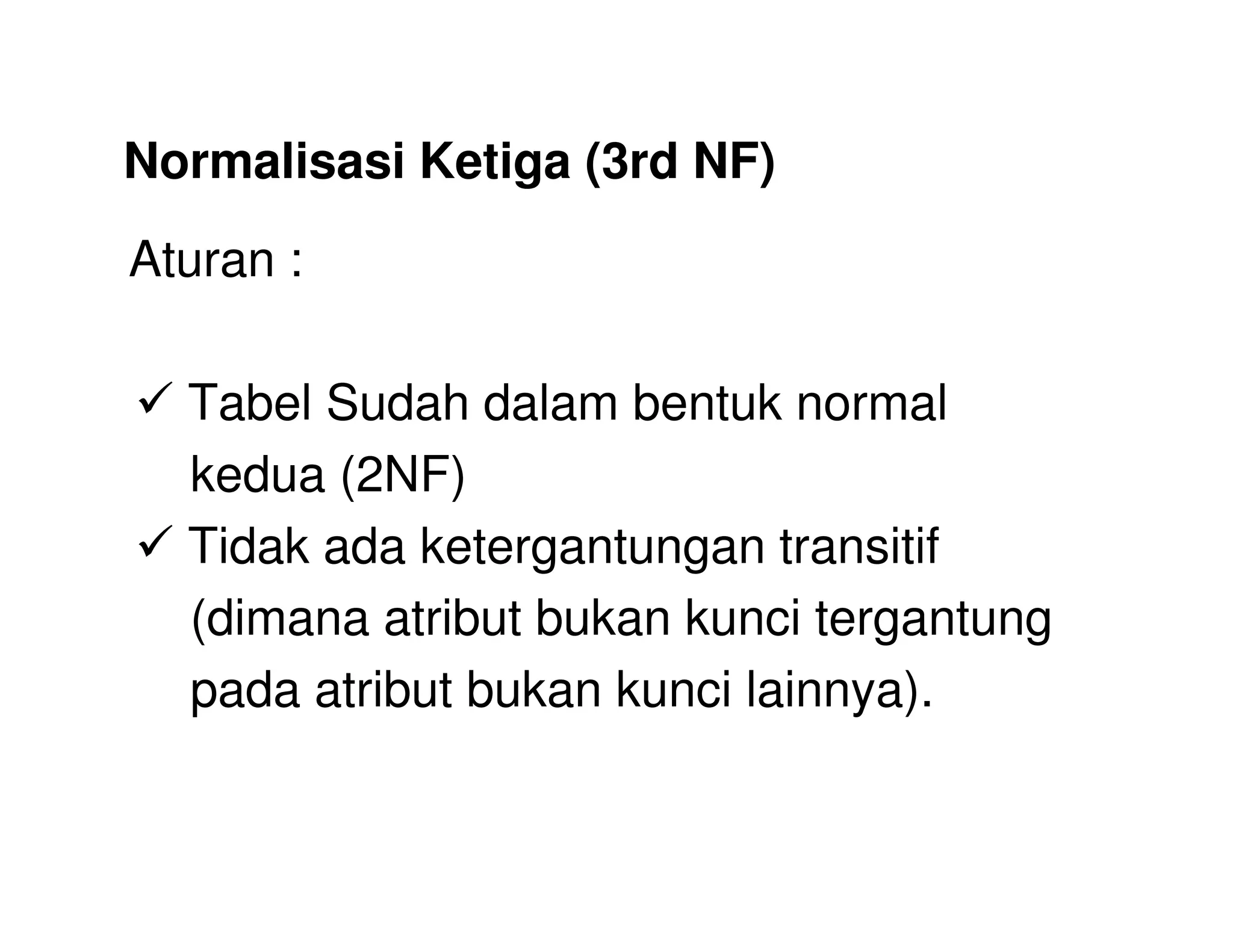 6 Materi Kuliah Normalisasi Tabel Database | PDF