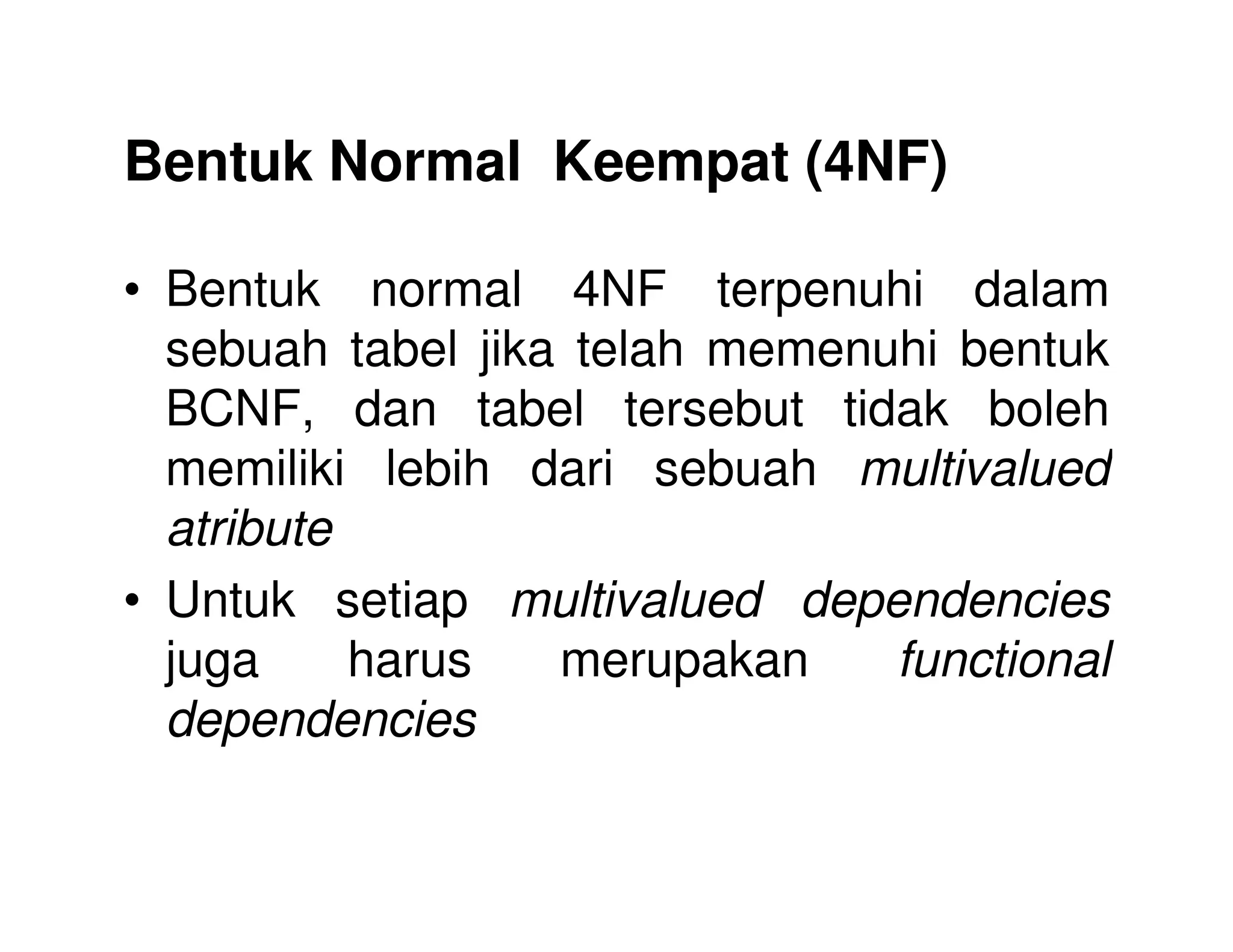 6 Materi Kuliah Normalisasi Tabel Database | PDF