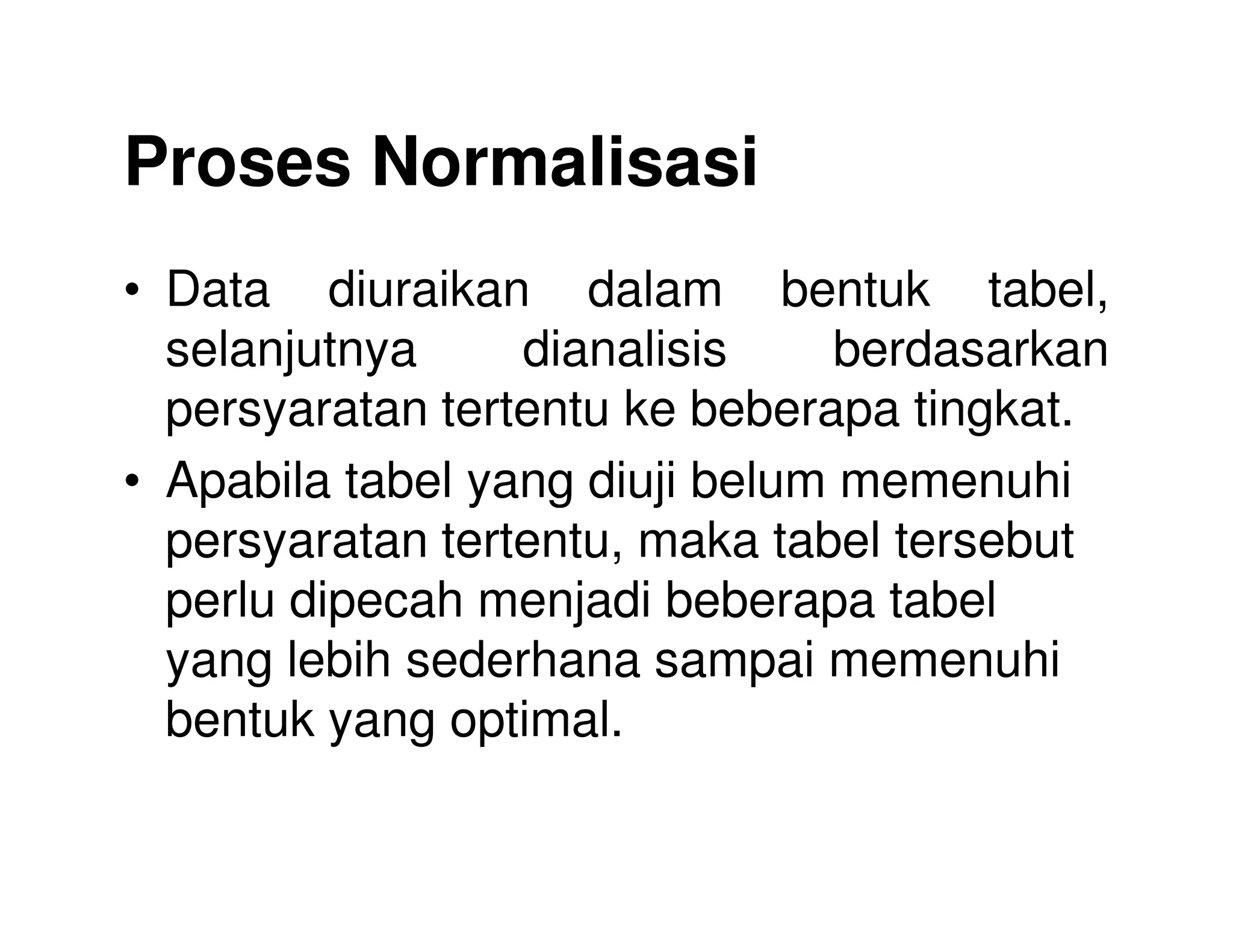 6 Materi Kuliah Normalisasi Tabel Database | PDF
