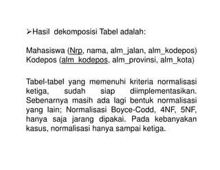 6 Materi Kuliah Normalisasi Tabel Database | PDF