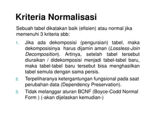 6 Materi Kuliah Normalisasi Tabel Database | PDF