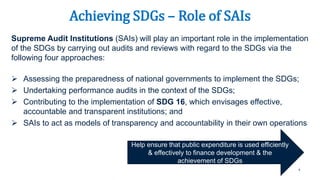 The Sustainable Development Goals and the Role of Auditing Institutions | PPT