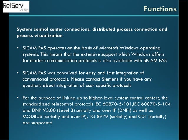 SICAM PAS Software (6MD90) | PDF