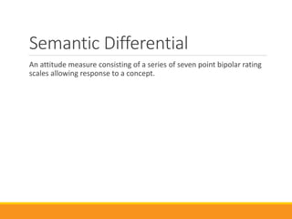 Measurement and Scaling Techniques | PPTX