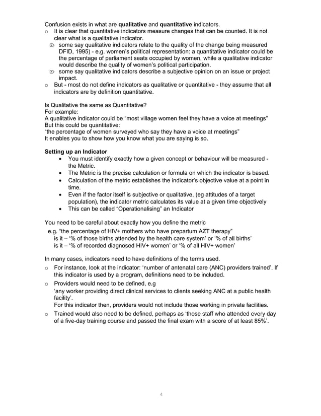 M&E handout for module 8 | PDF