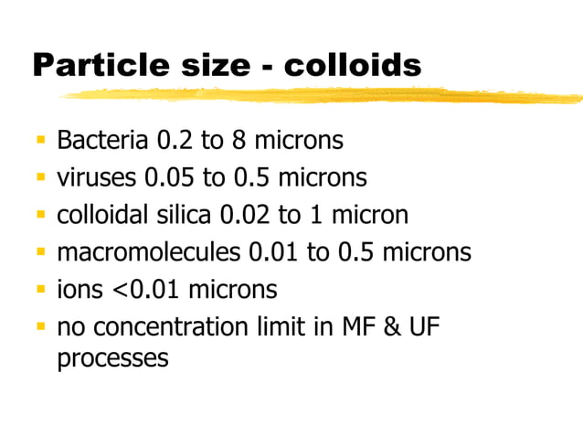 Particle Technology- Membranes and Colloids | PPT