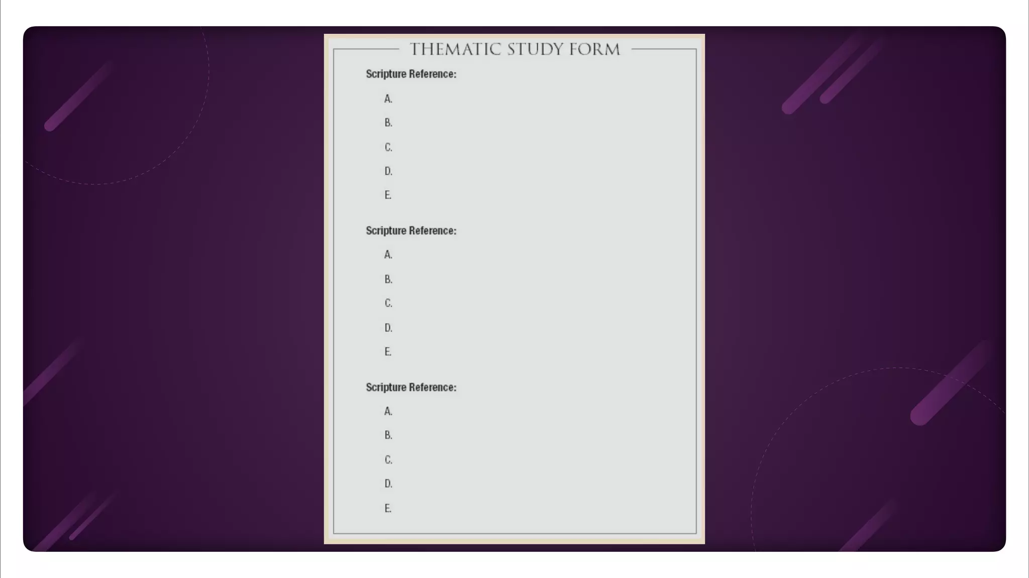 Bible Study Methods #4: The Thematic Study Method | PDF