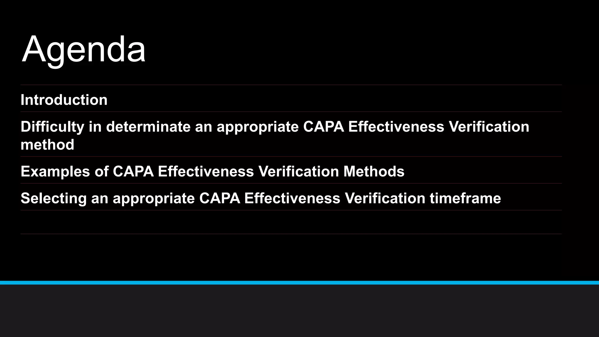 6 methods for CAPAs effectiveness verification | PPTX