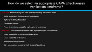 6 methods for CAPAs effectiveness verification | PPTX