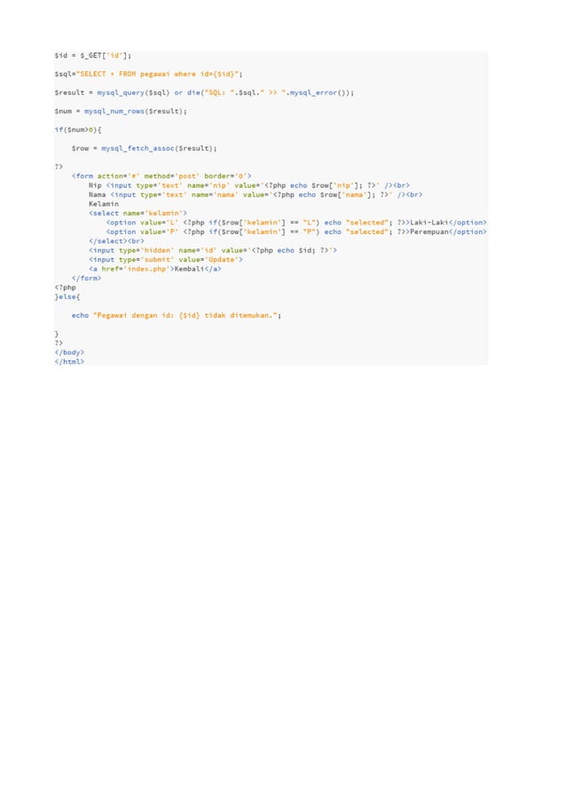 CRUD dengan PHP dan MySQL | PDF