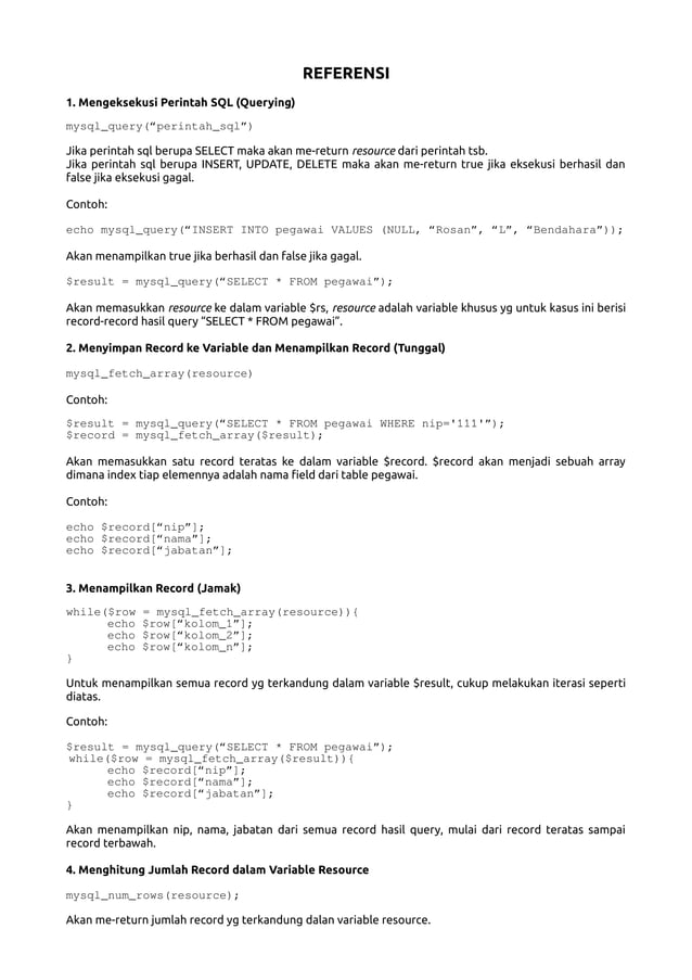 CRUD dengan PHP dan MySQL | PDF