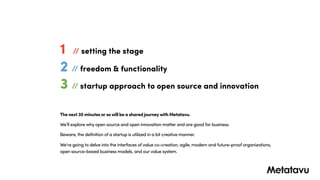 Freedom & Functionality – A Startup Approach to Open Source ...