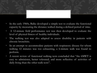 6 minute walk test | PPTX