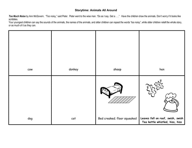 Too Much Noise Worksheet | PPT