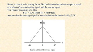 Single side band and double side band modulation | PPTX