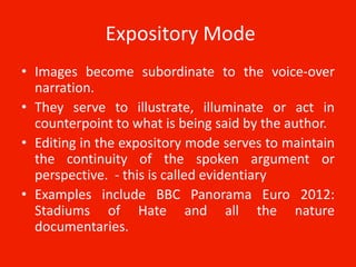 Modes of documentry | PPTX