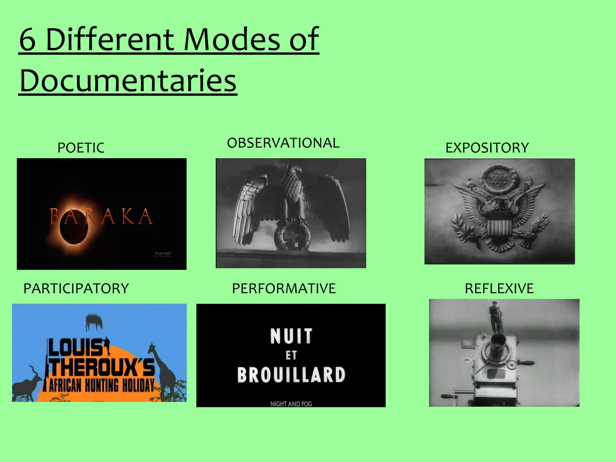 Patrick Hogan - Six Modes of Documentary | PPT