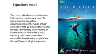 6 modes of documentries for slide share | PPT