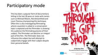 6 modes of documentries for slide share | PPT