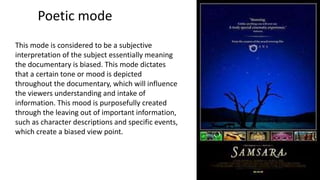 6 modes of documentries for slide share | PPT