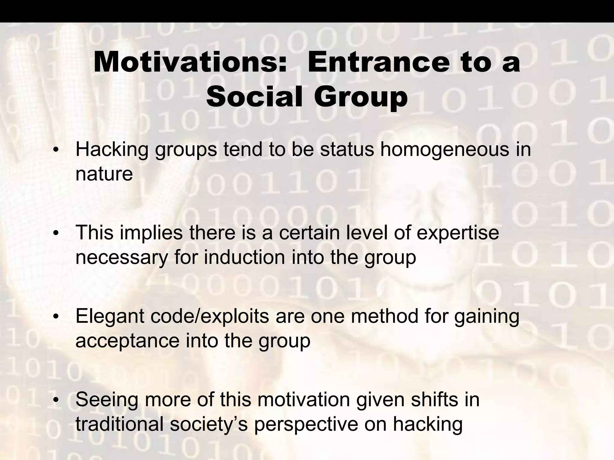 6 motivations of cybercriminals | PPTX