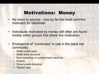 6 motivations of cybercriminals | PPTX